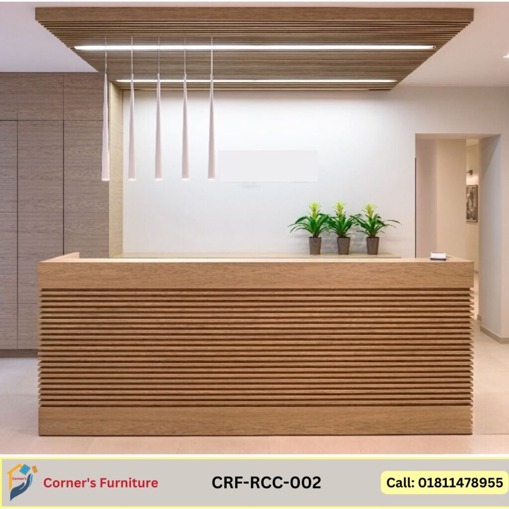 Modern Reception Desk Made of Canadian Oak Veneer MDF board